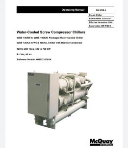 mcquay-wgs-manuals-chiller-water-cooled | Sancooler - Klima & Chiller ...